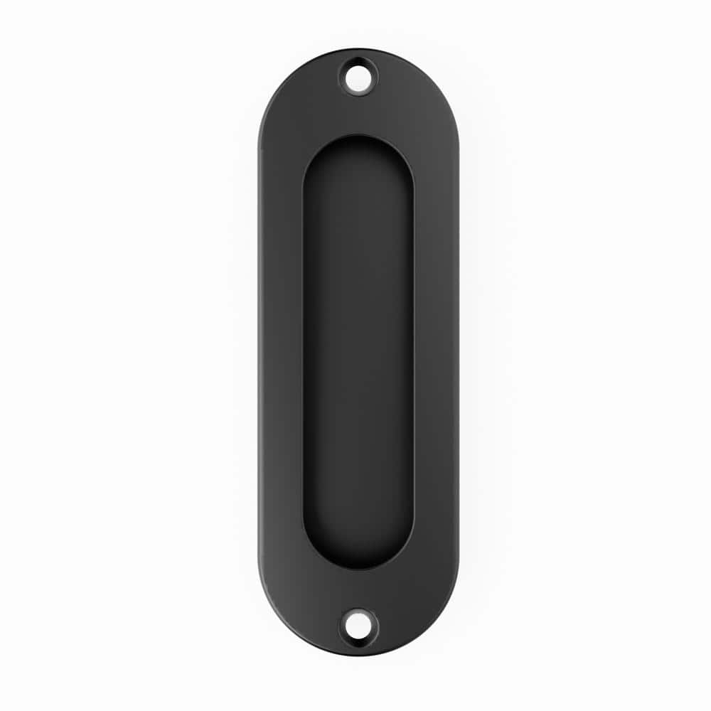 WINSOON 4-3/4 in. L Black Recessed Sliding Door Pull Handles Closet ...