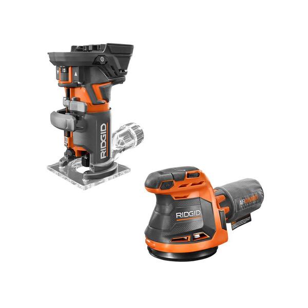 RIDGID 18V OCTANE Brushless Cordless Compact Fixed Base Router and ...