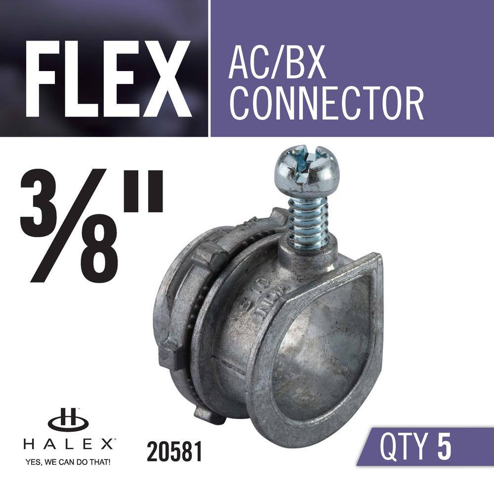 Buy 3/8 in. Flexible Metal Conduit (FMC) Conduit Connector (5-Pack ...