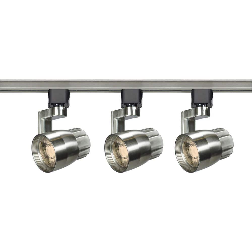 SATCO 4 ft. Brushed Nickel Integrated LED Ceiling Mounted Hardwired ...