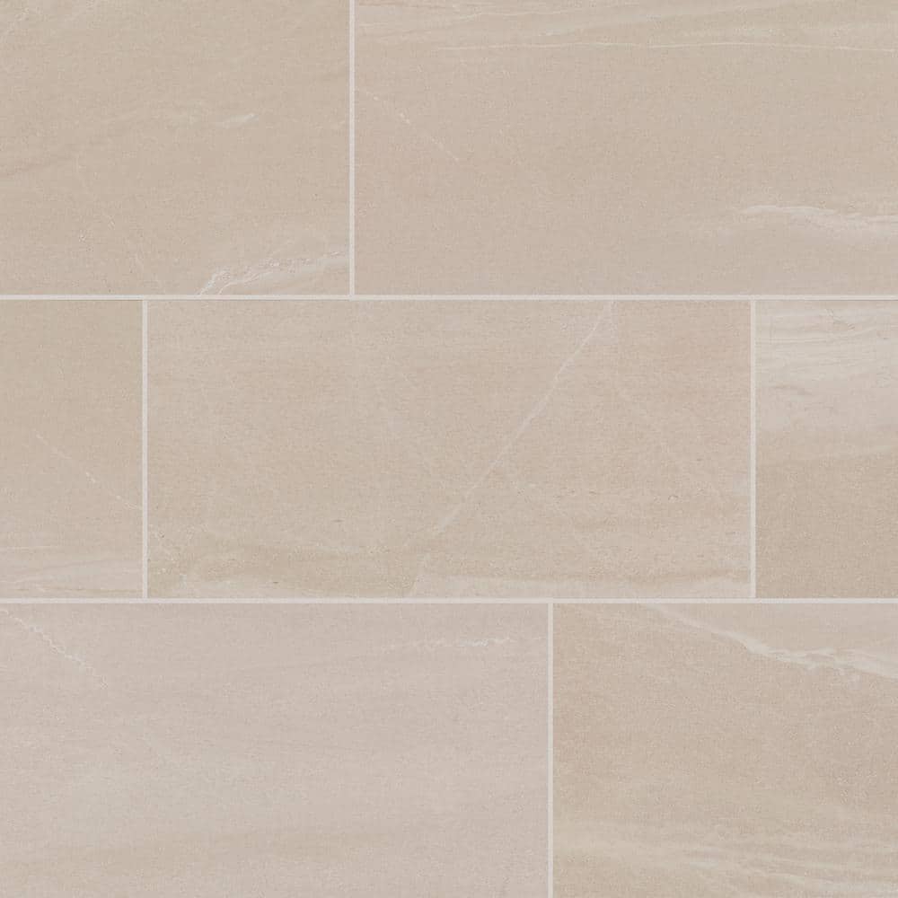 Daltile Rorington Taupe 12 in. x 24 in. Glazed Porcelain Floor and Wall ...