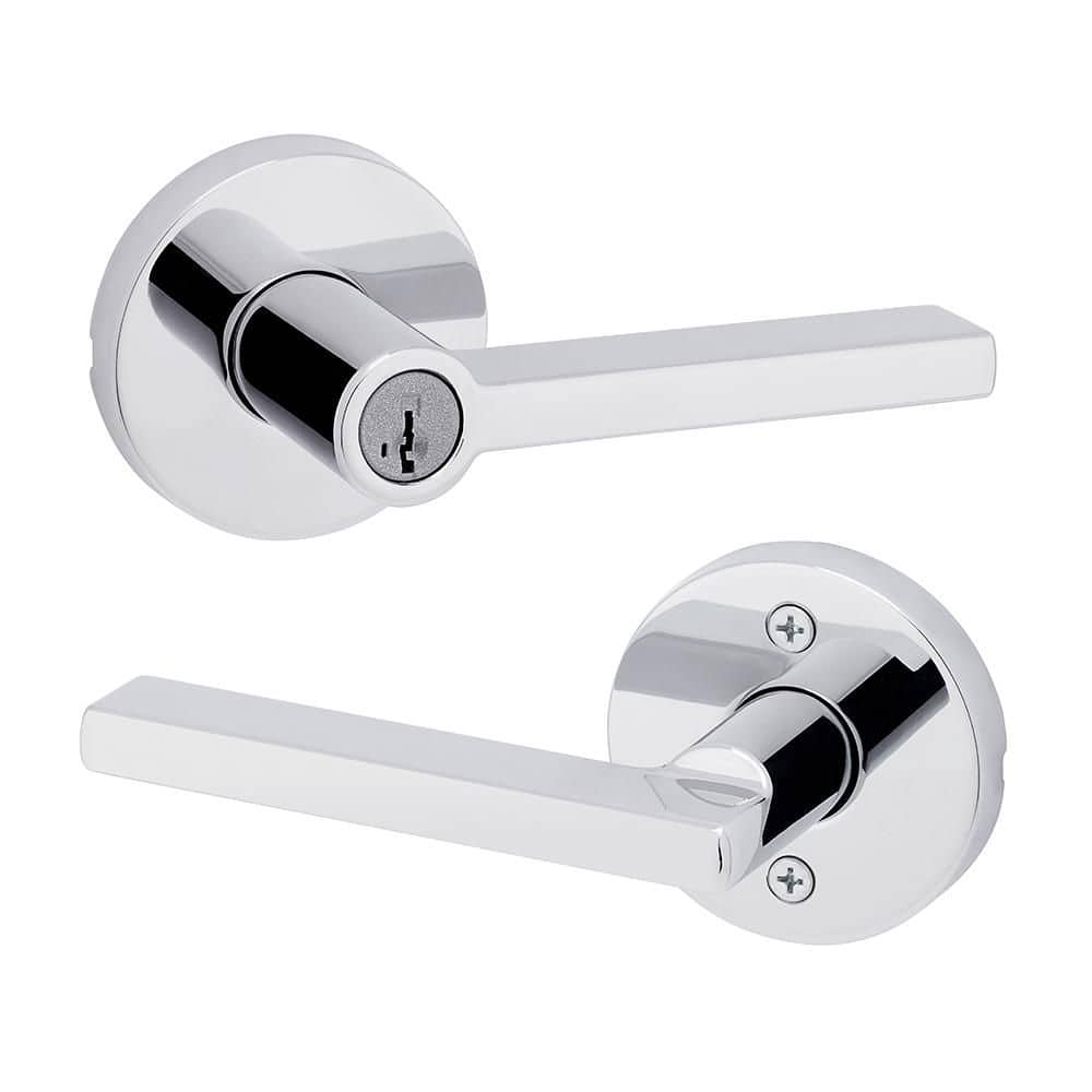 Kwikset Halifax Polished Chrome Keyed Storeroom Round Door Handle ...