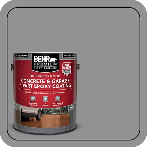 BEHR PREMIUM 1 gal. #SC-137 Drift Gray Self-Priming 1-Part Epoxy Satin ...