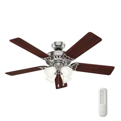 Hunter Studio Series 52 in. Indoor Brushed Nickel Ceiling Fan with ...