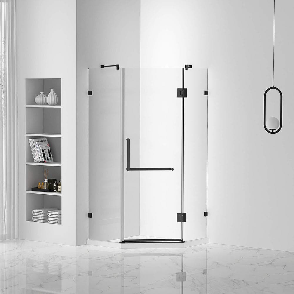 Sartodoors 36 In W X 74 25 In H Neo Angle Fixed Frameless Corner