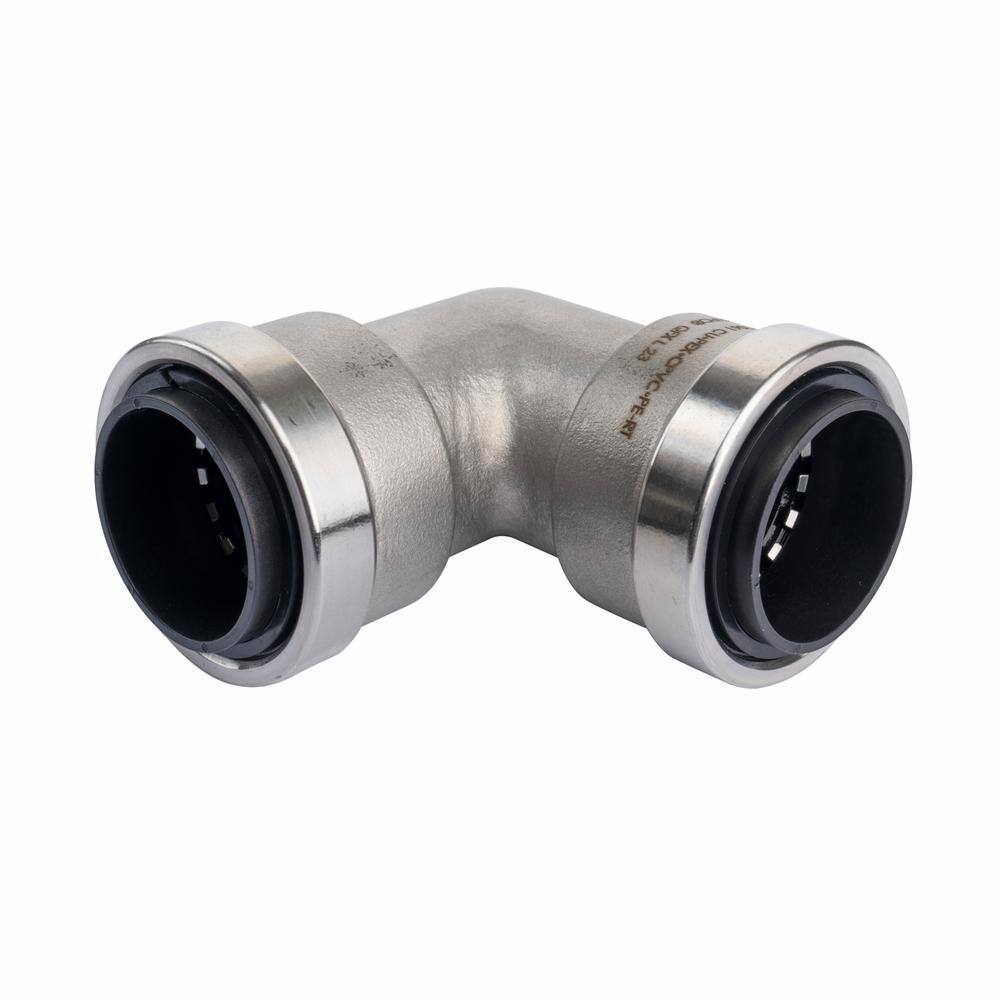 QUICKFITTING 1-1/2 in. Stainless Steel Push-to-Connect 90-Degree Elbow ...