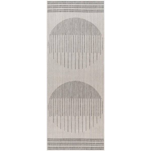 Artistic Weavers Long Beach Light Gray Circle 3 ft. x 7 ft. Indoor ...