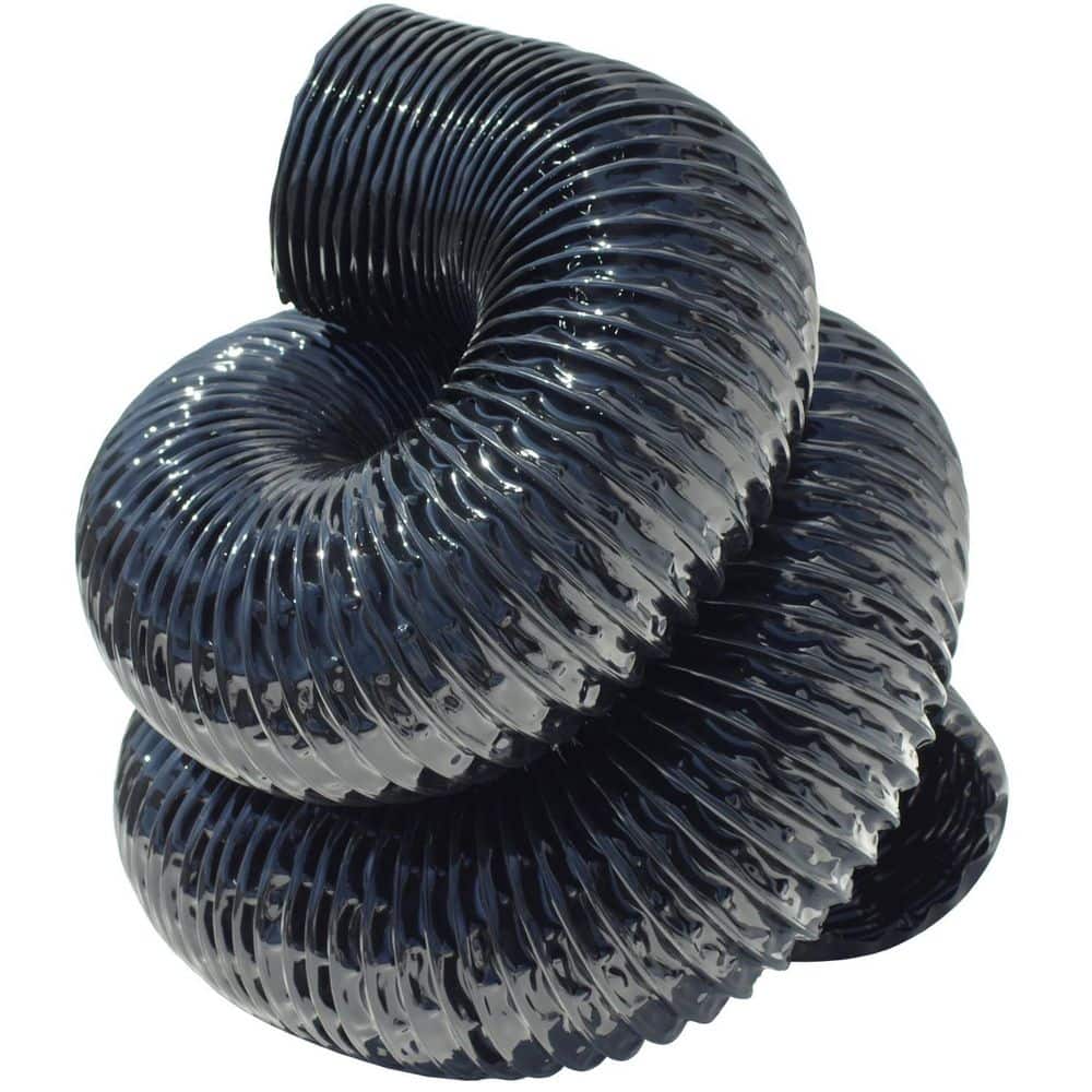 Rubber-Cal XPU 708-3 in. x 12 ft.-PU Flexible Duct-Black 01-204-3-12 ...
