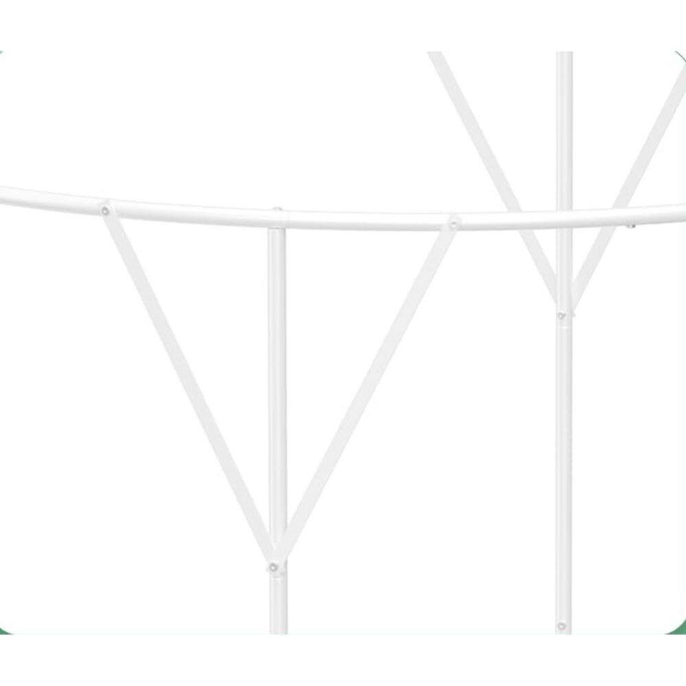 Misopily 90.16in x 58.66in Metal Dome Arch Arbor White Easy Assembly ...
