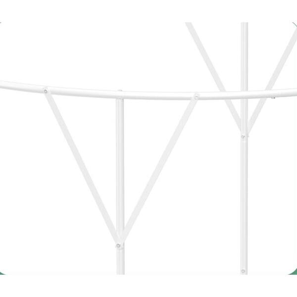 Misopily 90.16in x 58.66in Metal Dome Arch Arbor White Easy Assembly ...