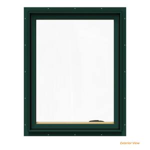 JELD-WEN 28.75 in. x 36.75 in. W-2500 Series Green Painted Clad Wood ...