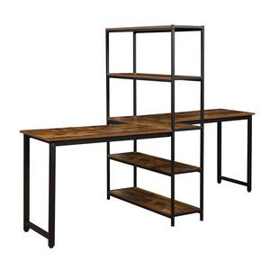 Aoibox 90 in. Brown Home Office Two Person Extra Large Double ...