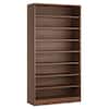 BYBLIGHT Eulas 71 in. Tall Brown Wood 9 Tier Standard Bookcase with Interior Shelves, Open ...