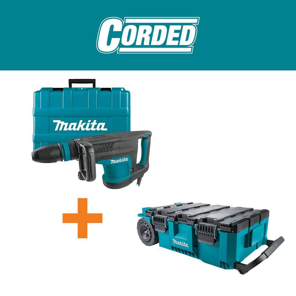 Makita 14 Amp SDS-MAX Corded Variable Speed 20 lb. Demolition Hammer w ...