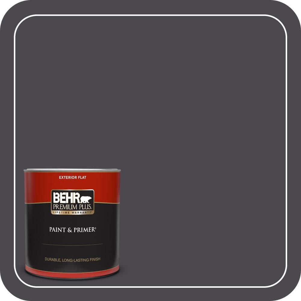BEHR PREMIUM PLUS 1 qt. #ECC-62-2 Cityscape Flat Exterior Paint ...