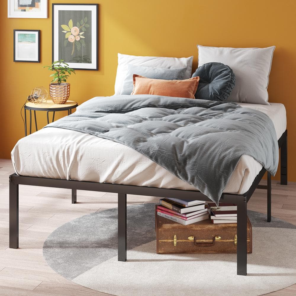 Zinus Yelena Black Metal Queen Platform Bed Frame AZ MPSC 18Q The Home Depot