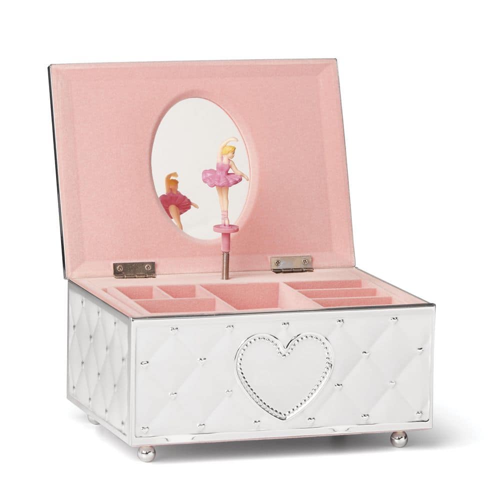 Lenox Childhood Memories Metal Musical Ballerina Jewelry Box, Silver ...