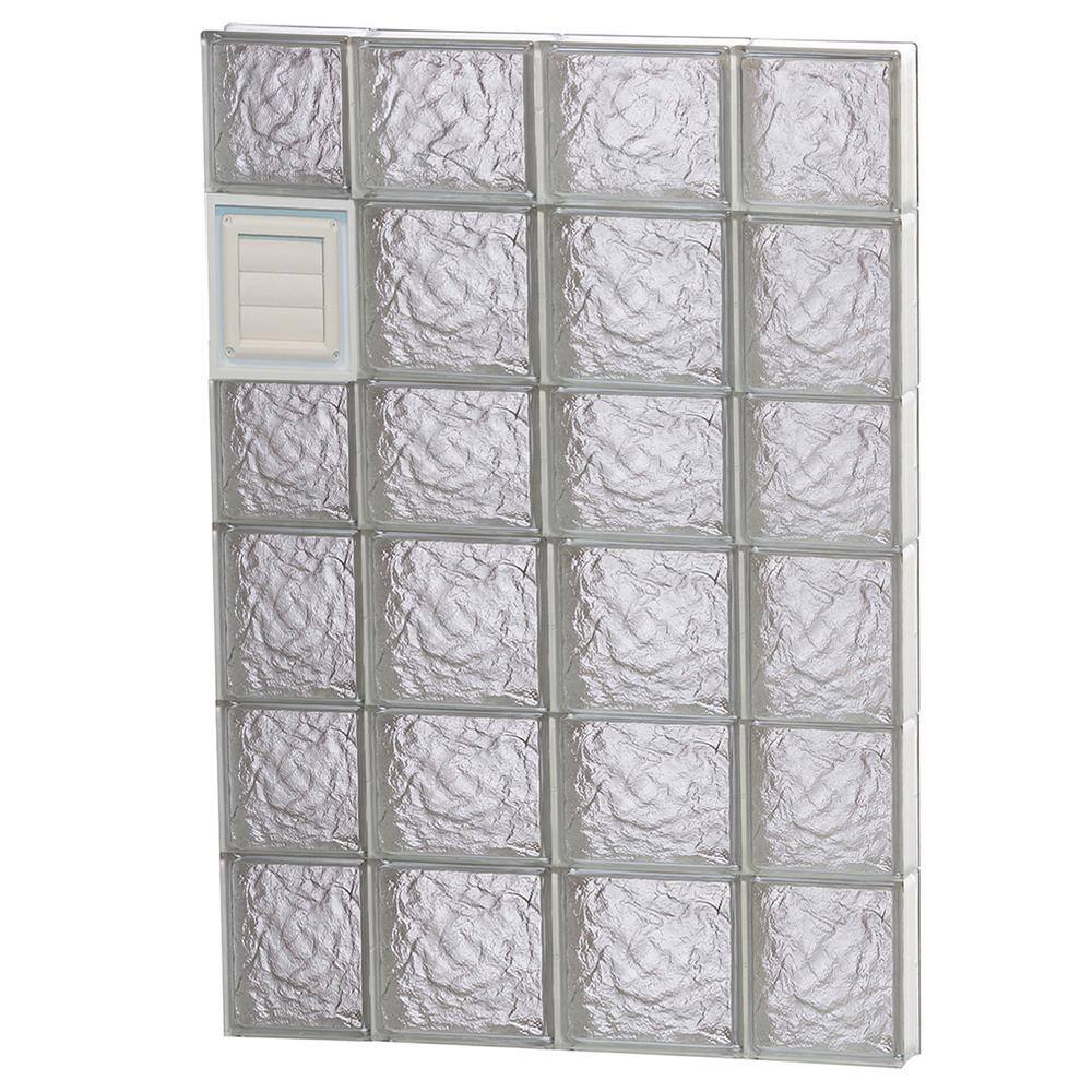 Clearly Secure 27 in. x 40.5 in. x 3.125 in. Frameless Ice Pattern ...
