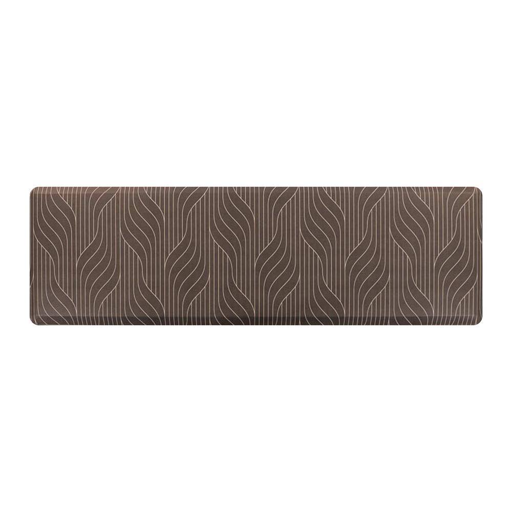 Bungalow Flooring Sole Comfort New Wave 22 in. x 72 in. Brown Anti ...