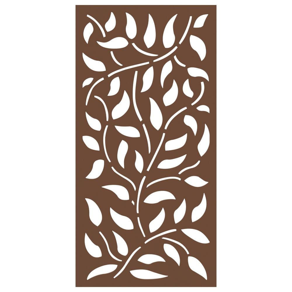DESIGN VU Vines 6 ft. x 3 ft. Espresso Recycled Polymer Decorative ...