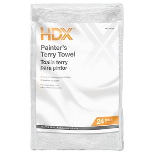 HDX 14 in x 14 in. Painter's Terry Towels (24-Pack) T-00113-HDX - The ...