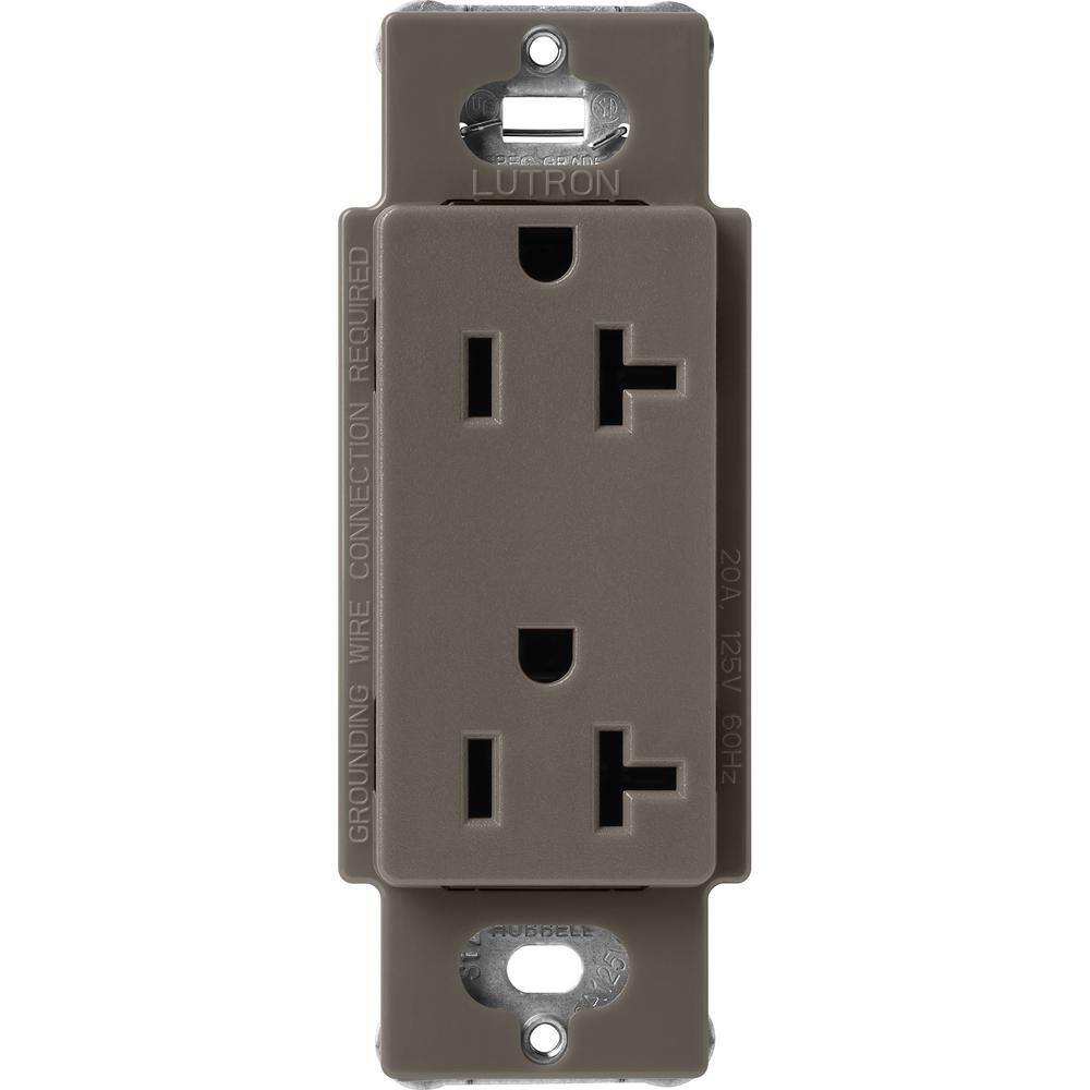 Lutron Claro 20 Amp Duplex Outlet, Truffle (SCR-20-TF) SCR-20-TF - The ...