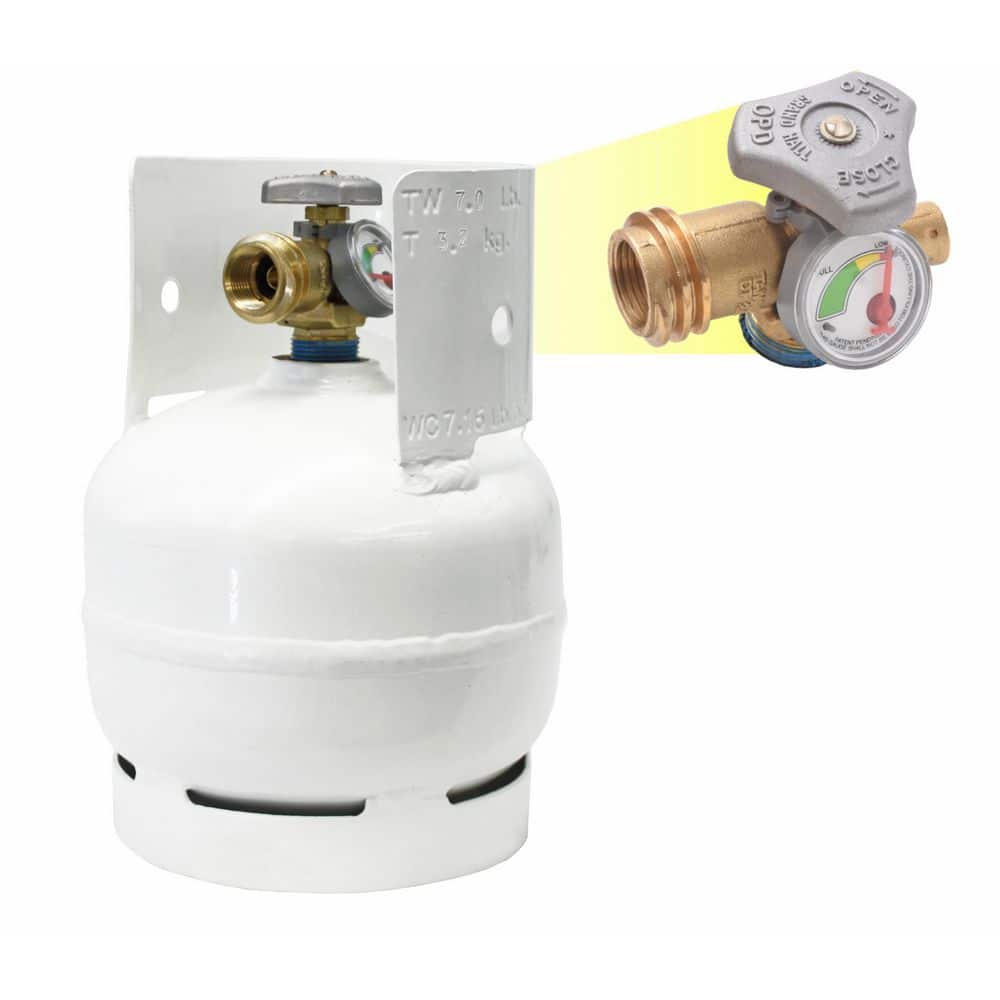Flame King 3 lbs. Refillable Steel Propane Tank with OPD Valve and ...