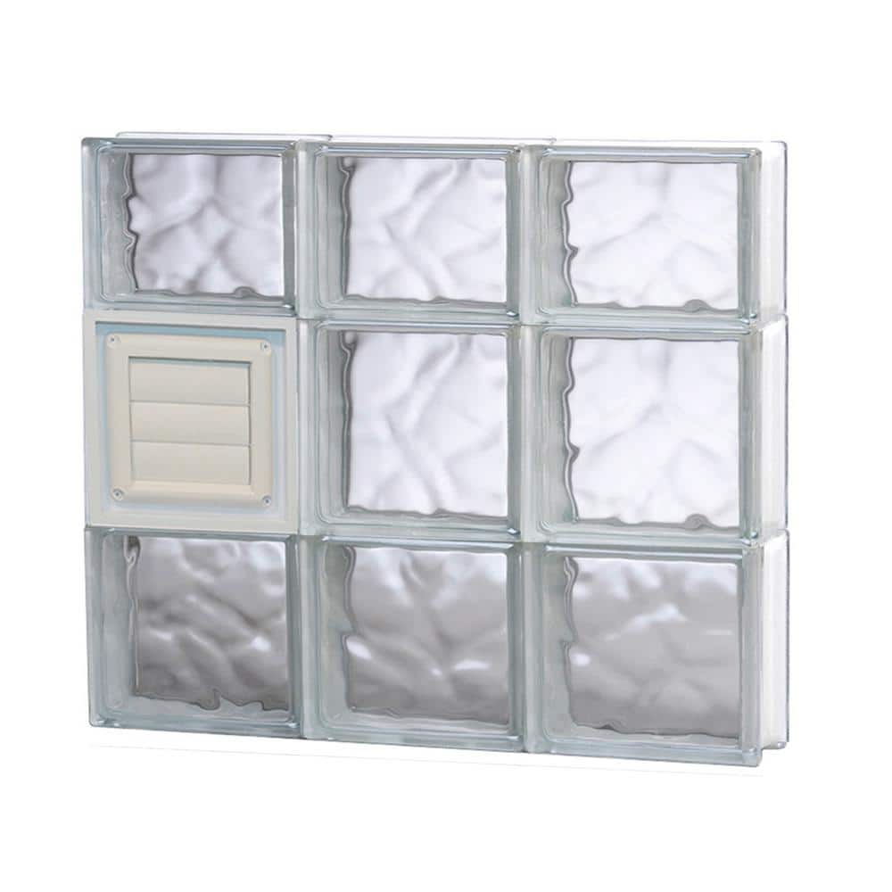 Clearly Secure 23.25 in. x 21.25 in. x 3.125 in. Frameless Wave Pattern ...