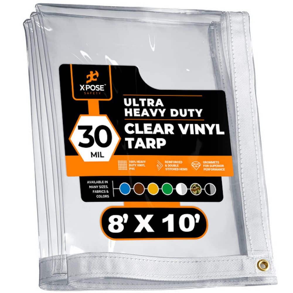 Have a question about XPOSE SAFETY 8 ft. W x 10 ft. L Clear Vinyl Tarp ...