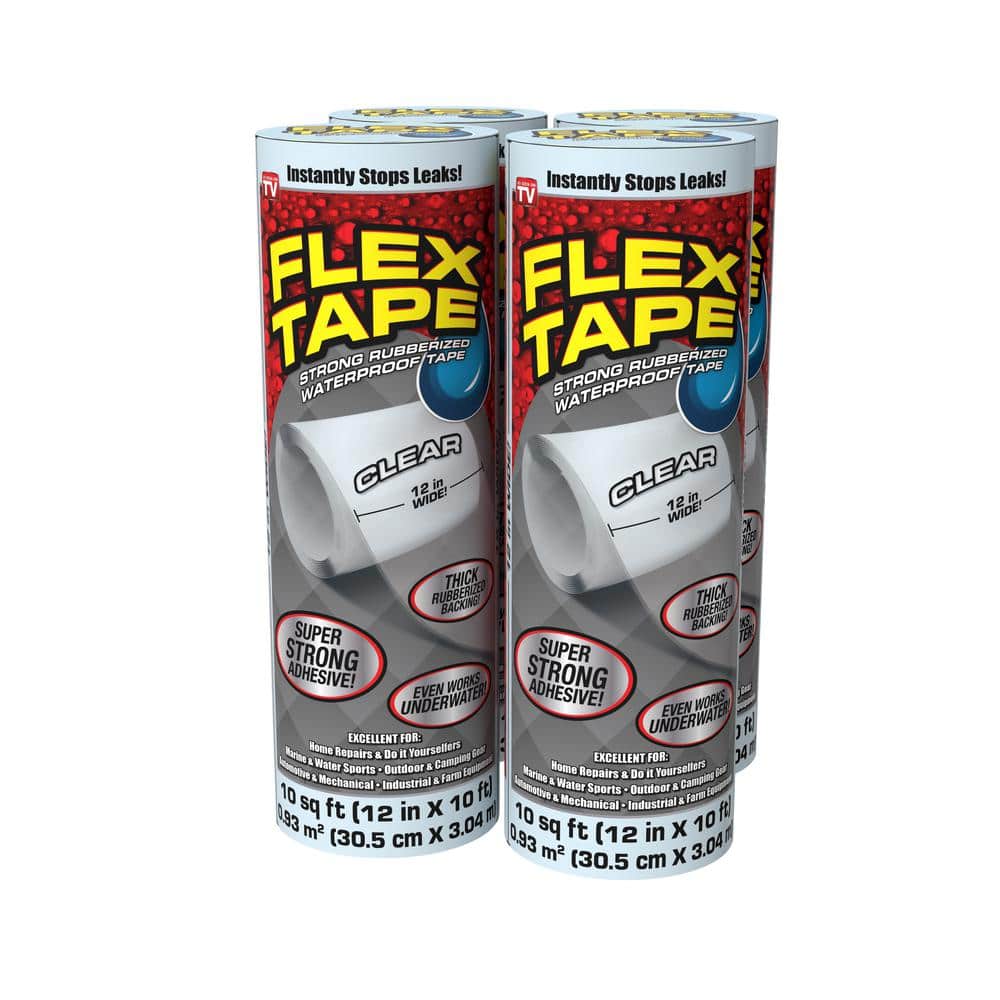 FLEX SEAL FAMILY OF PRODUCTS Flex Tape Clear 12 in. x 10 ft. Strong ...
