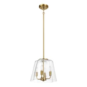 Home Decorators Collection Kristella 4-Light Soft Gold Drum Pendant ...
