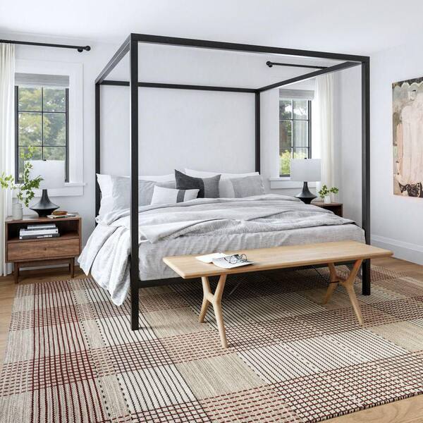 RUGS USA Emily Henderson Oregon Plaid Wool Beige 4 ft. x 6 ft. Indoor ...