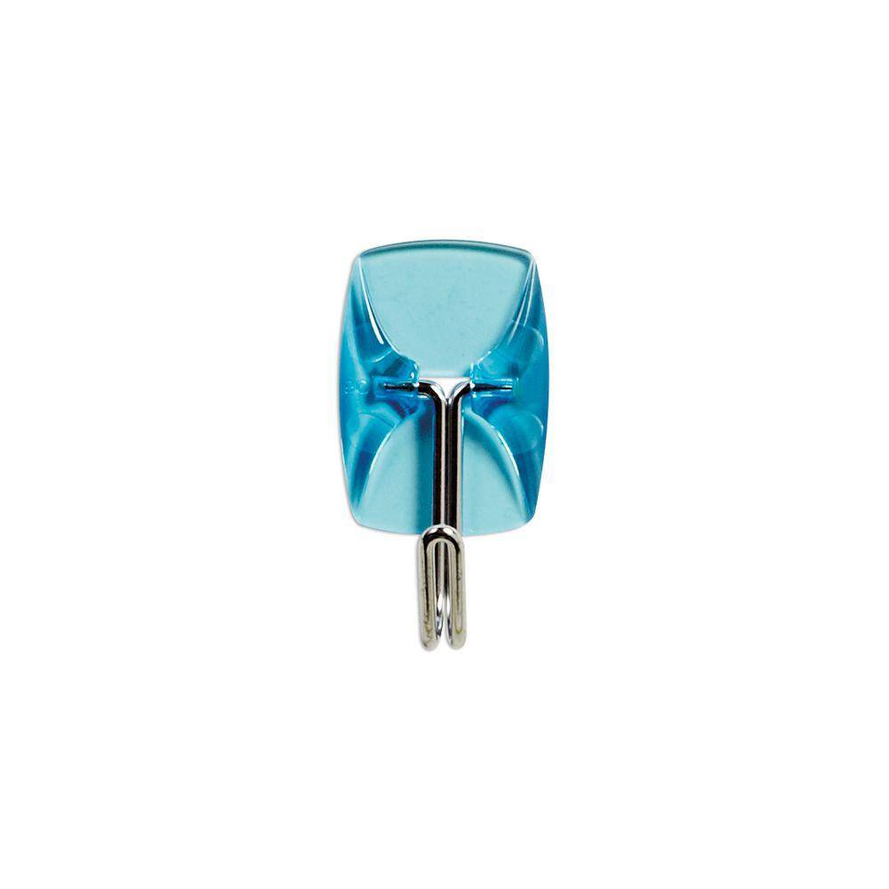 Command Small Boldly Blue Clear Wire Hook with Clear Strip (7-Piece ...