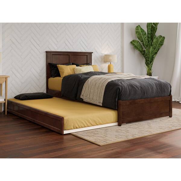 AFI Felicity Walnut Brown Solid Wood Frame Twin XL Platform Bed with ...
