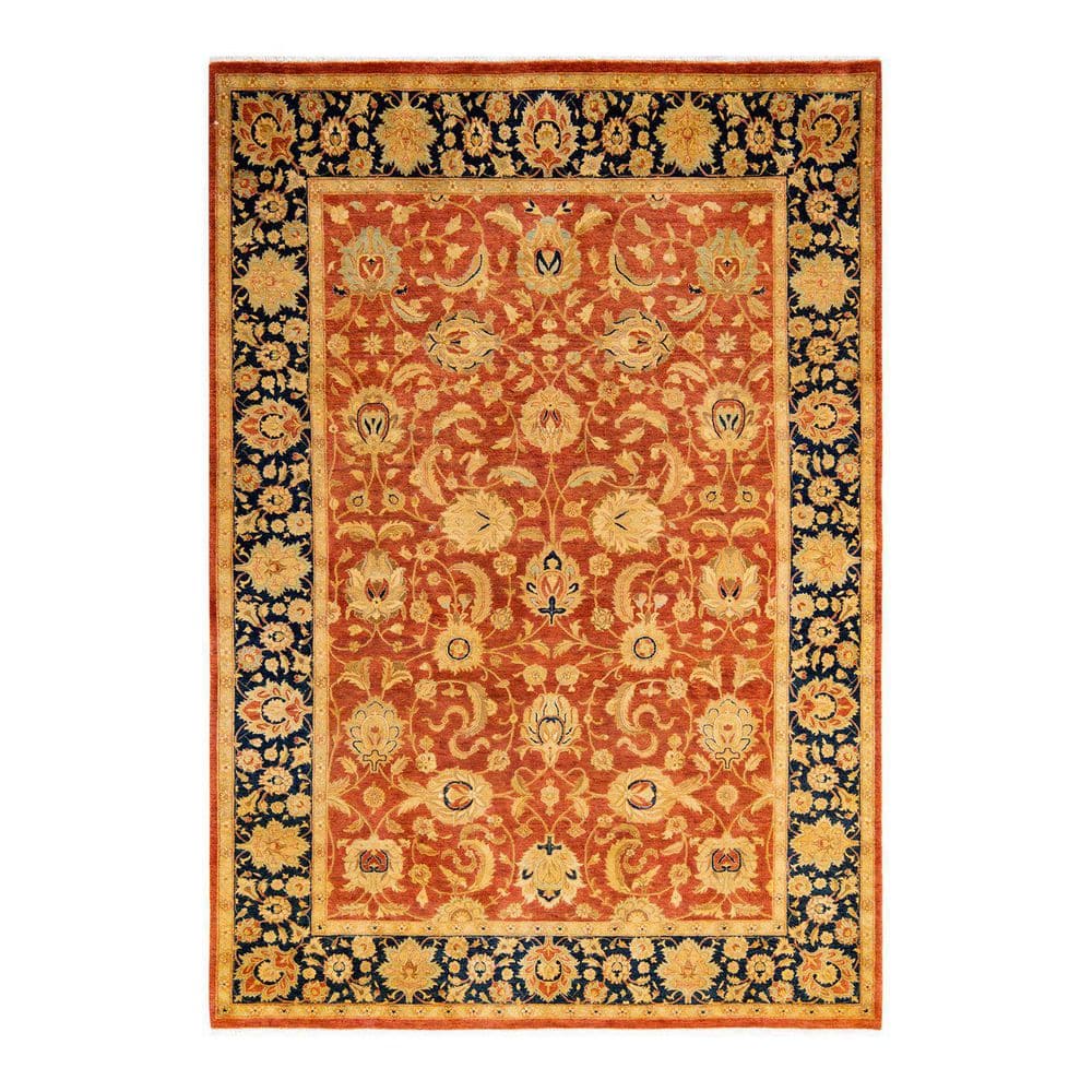 Solo Rugs Mogul One-of-a-Kind Traditional Orange 6 ft. 1 in. x 8 ft. 9 ...