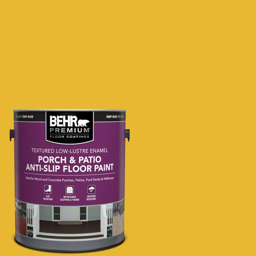 BEHR PREMIUM 1 gal. #OSHA-6 OSHA SAFETY YELLOW Textured Low-Lustre ...