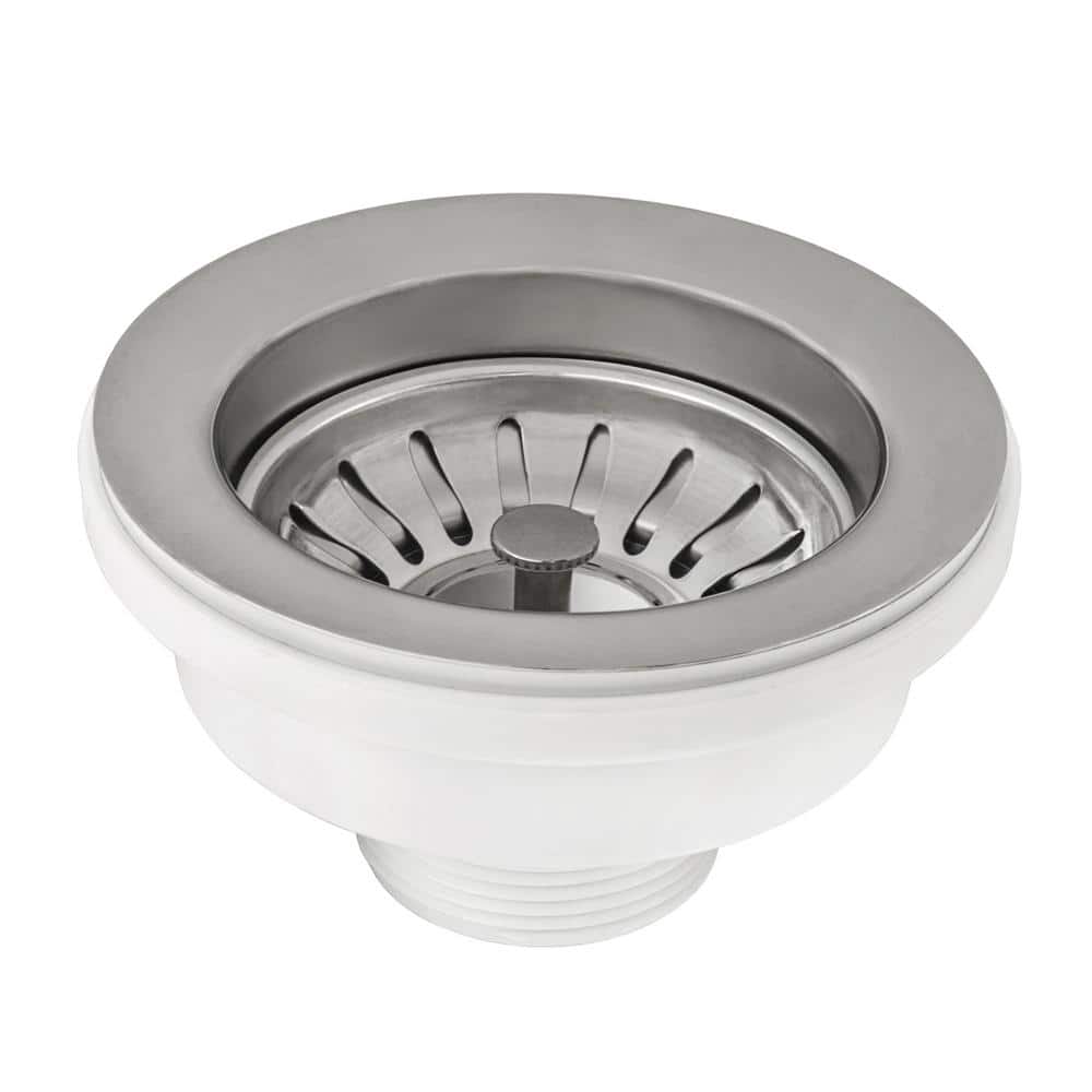 Ruvati 3.5 in. Kitchen Sink Basket Strainer Drain Assembly for Thick ...