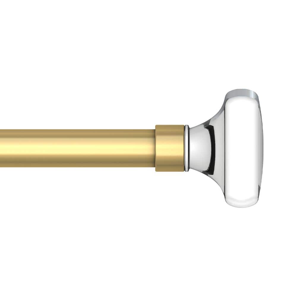 StyleWell 36 in. - 66 in. Telescoping 3/4 in Single Rod Set in Gold ...