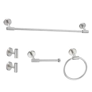 WISBEAM 5-Piece Bath Hardware Set 19 in. with Mounting Hardware in Oil ...