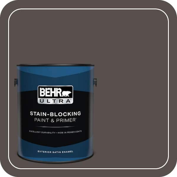 BEHR ULTRA 1 gal. #ECC-41-2 Willow Wood Satin Enamel Exterior Paint ...