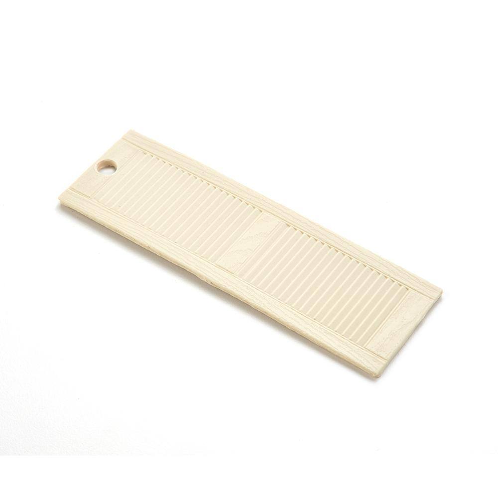 Ply Gem 2 in. x 5 in. Polypropylene Louvered Sand Dollar Shutter Sample ...