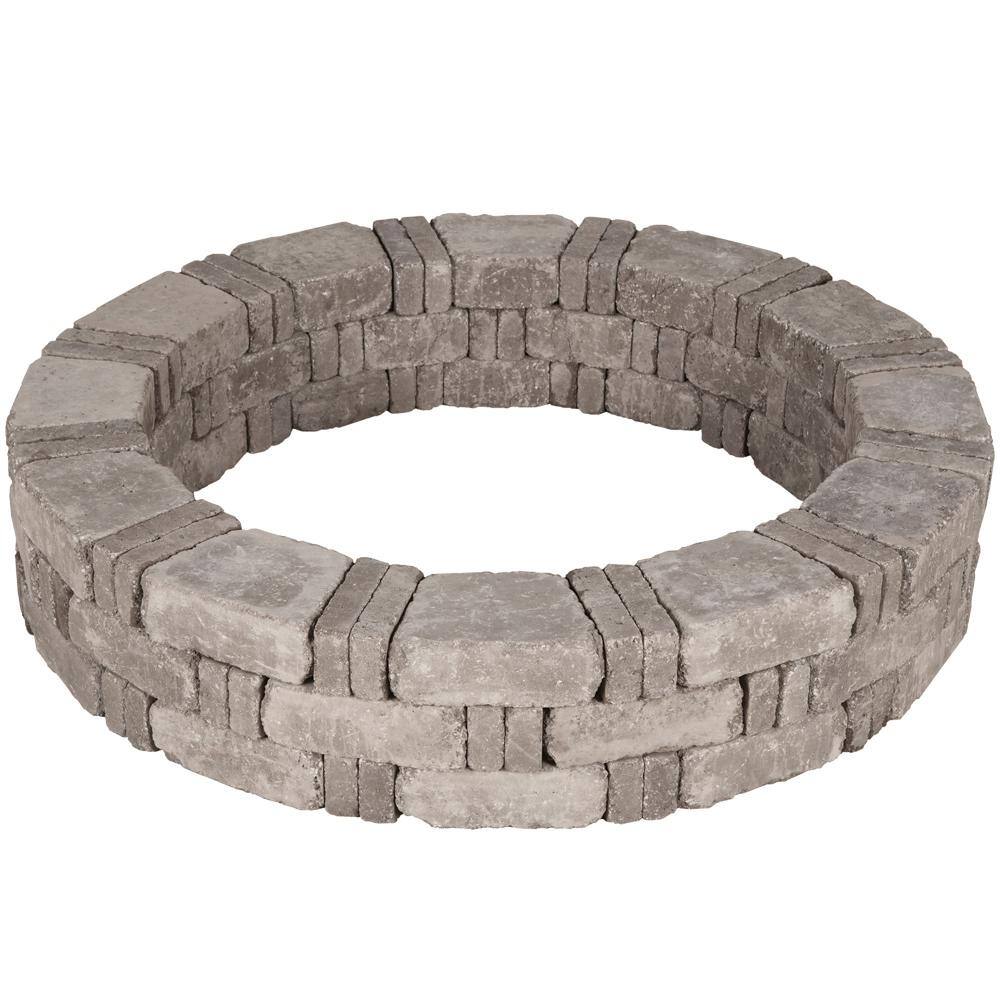 Pavestone RumbleStone 52.5 in. x 10.5 in. Tree Ring Kit in Greystone ...