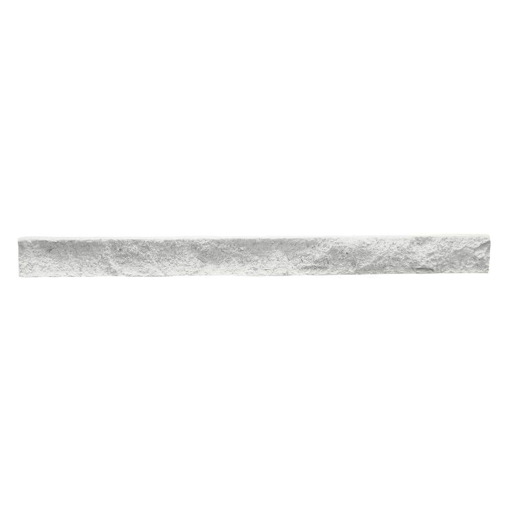 GenStone 1.25 in. x 3.75 in. x 3.5 ft White Brick Veneer Composite Trim ...