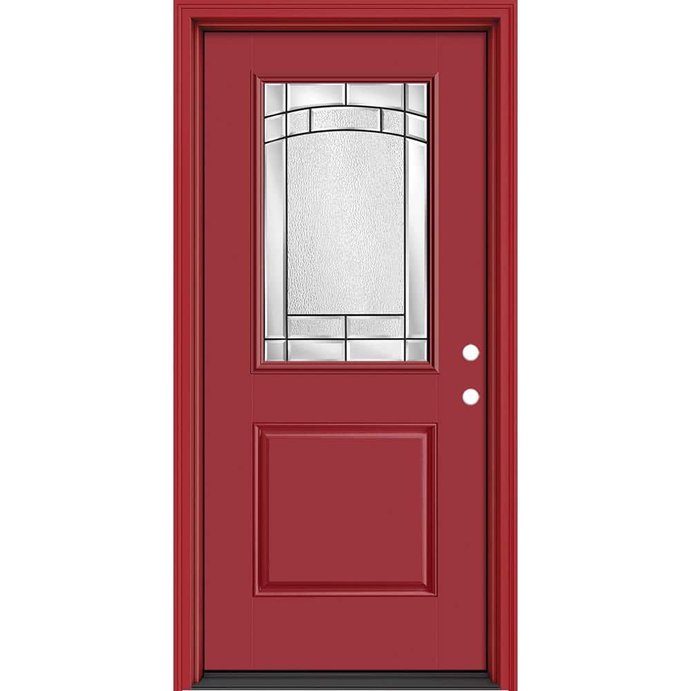 Masonite Performance Door System 36 in. x 80 in. 1/2 Lite Element Left ...