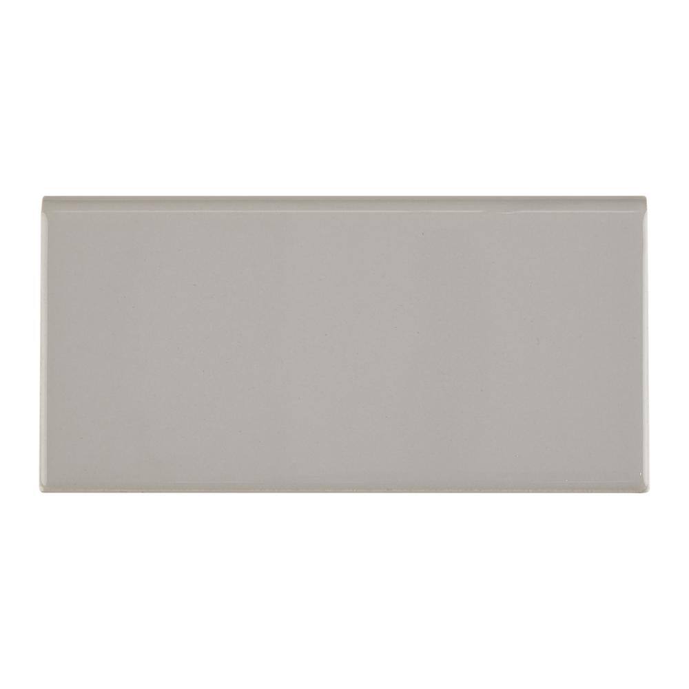 Daltile Rittenhouse Square Desert Gray 3 in. x 6 in. Glossy Ceramic ...