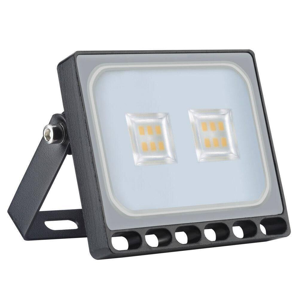 CIPACHO 6th Generation 10-Watt Black LED Outdoor Ultra-Thin Flood Light ...