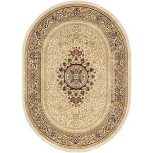 Tayse Rugs Sensation Oriental Ivory 5 ft. x 7 ft. Indoor Area Rug ...