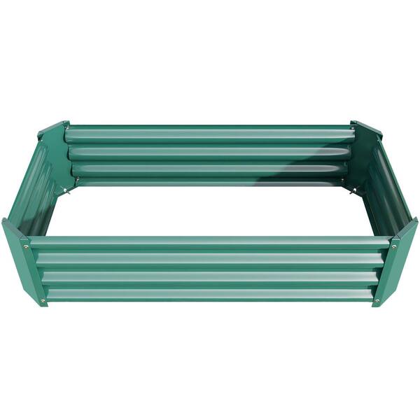Siavonce Metal Raised Garden Bed, Rectangle Raised Planter 4x2x1ft for ...