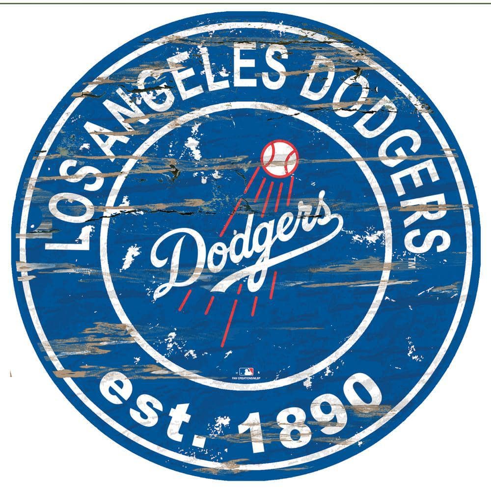 Fan Creations MLB Las Angeles Dodgers 24 in. Distresed Wooden Wall Art ...