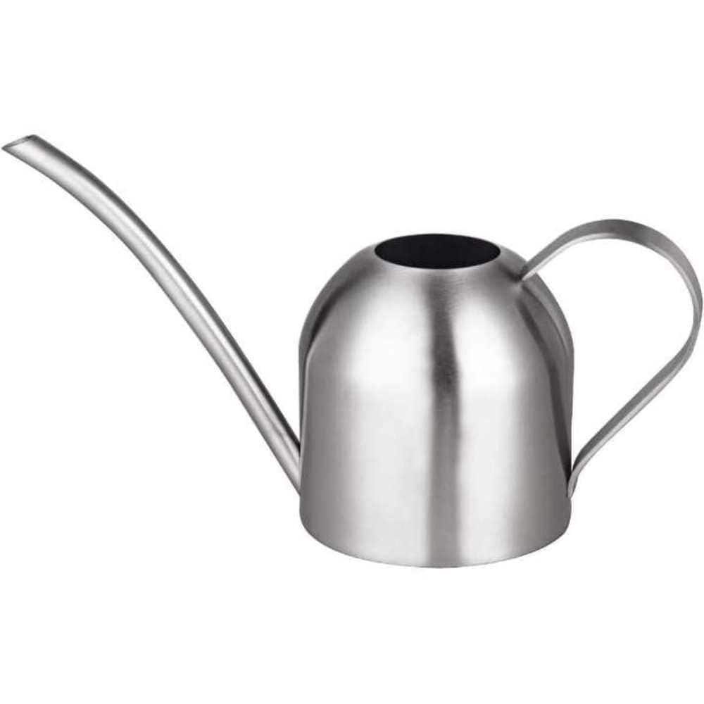 OGETFUUR 0.12 gal. Small Silver Stainless Steel Watering Can with Long ...